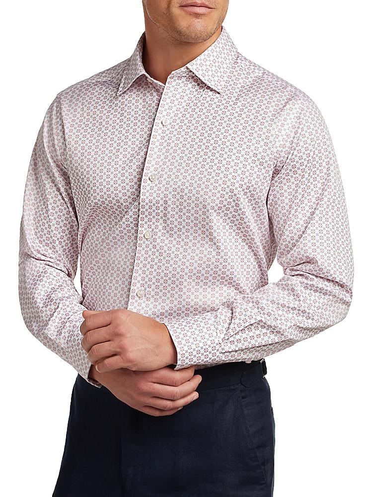 DAVID DONAHUE neat print shirt